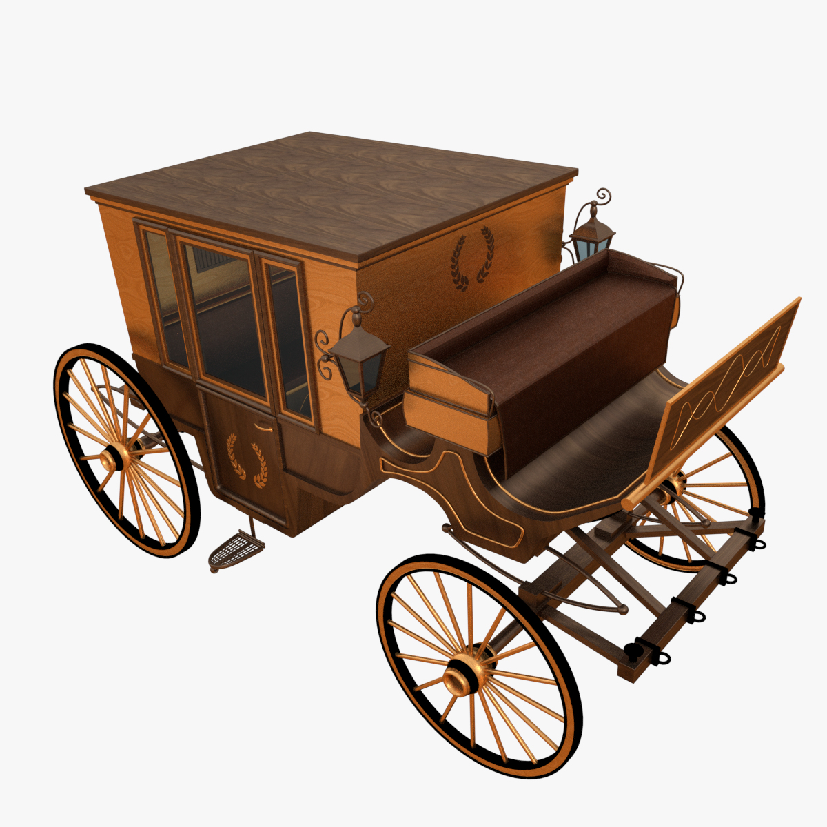 Western carriage 3D model - TurboSquid 1222316
