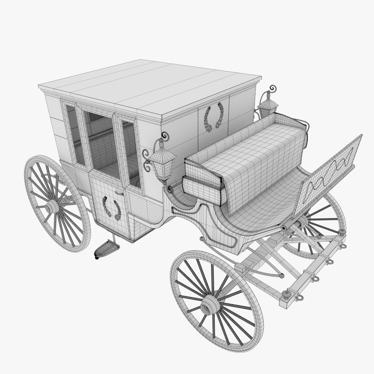 Western carriage 3D model - TurboSquid 1222316