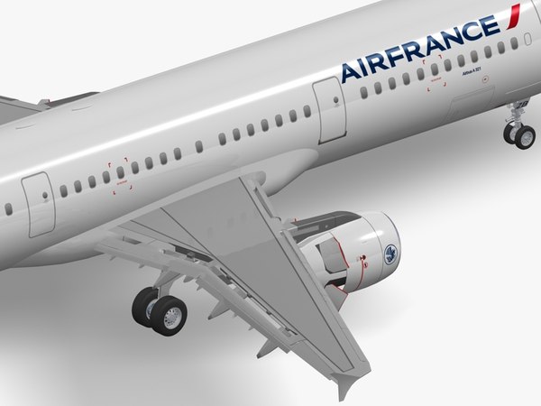 airbus a321 air france 3d model