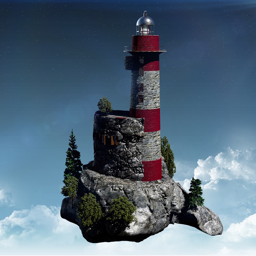 3d Model Lighthouse Island