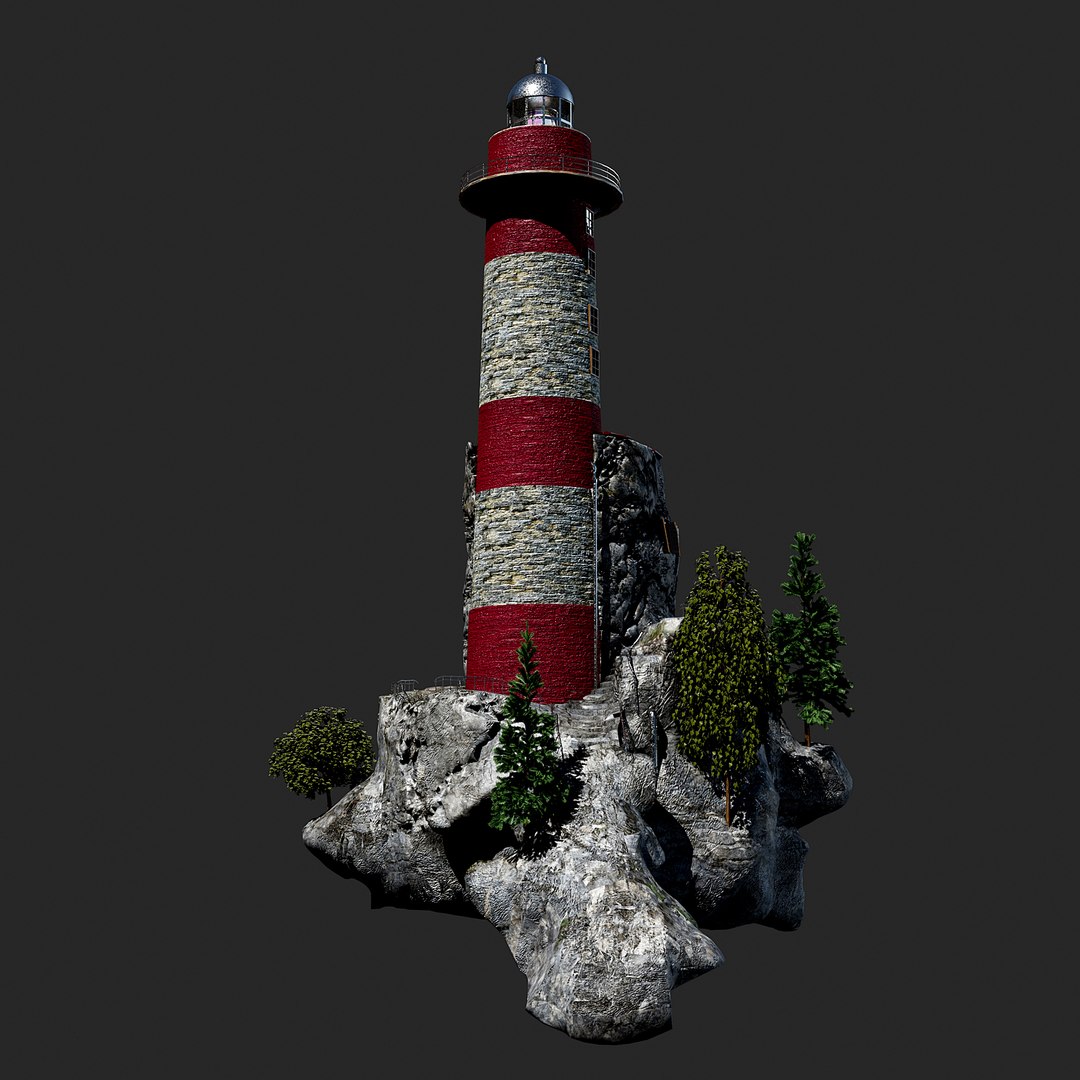 3d Model Lighthouse Island