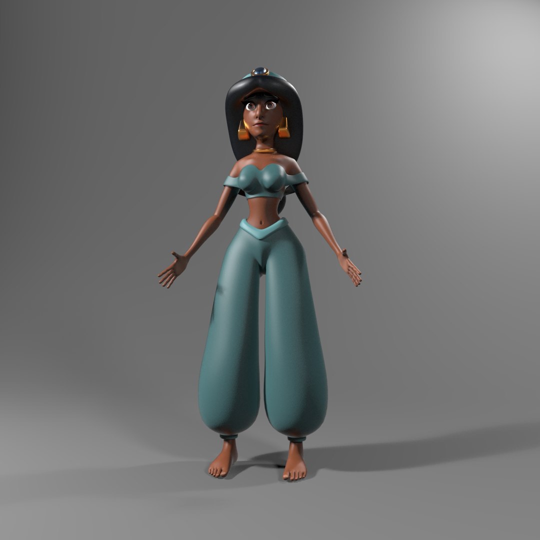 3D Princess Jasmine Rigged Model - TurboSquid 1309483