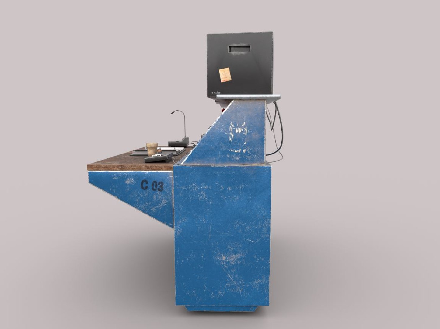 Prison Security Desk Model - TurboSquid 1663841