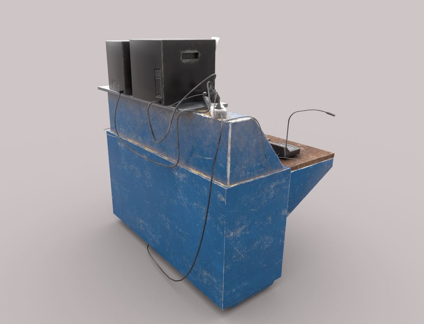 Prison security desk model - TurboSquid 1663841