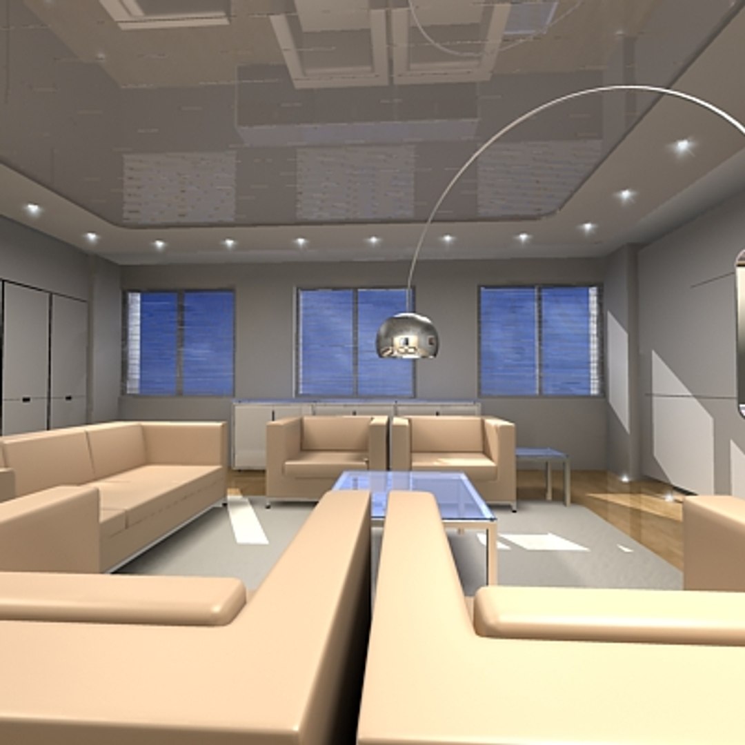 Lounge Lighting 3d Model