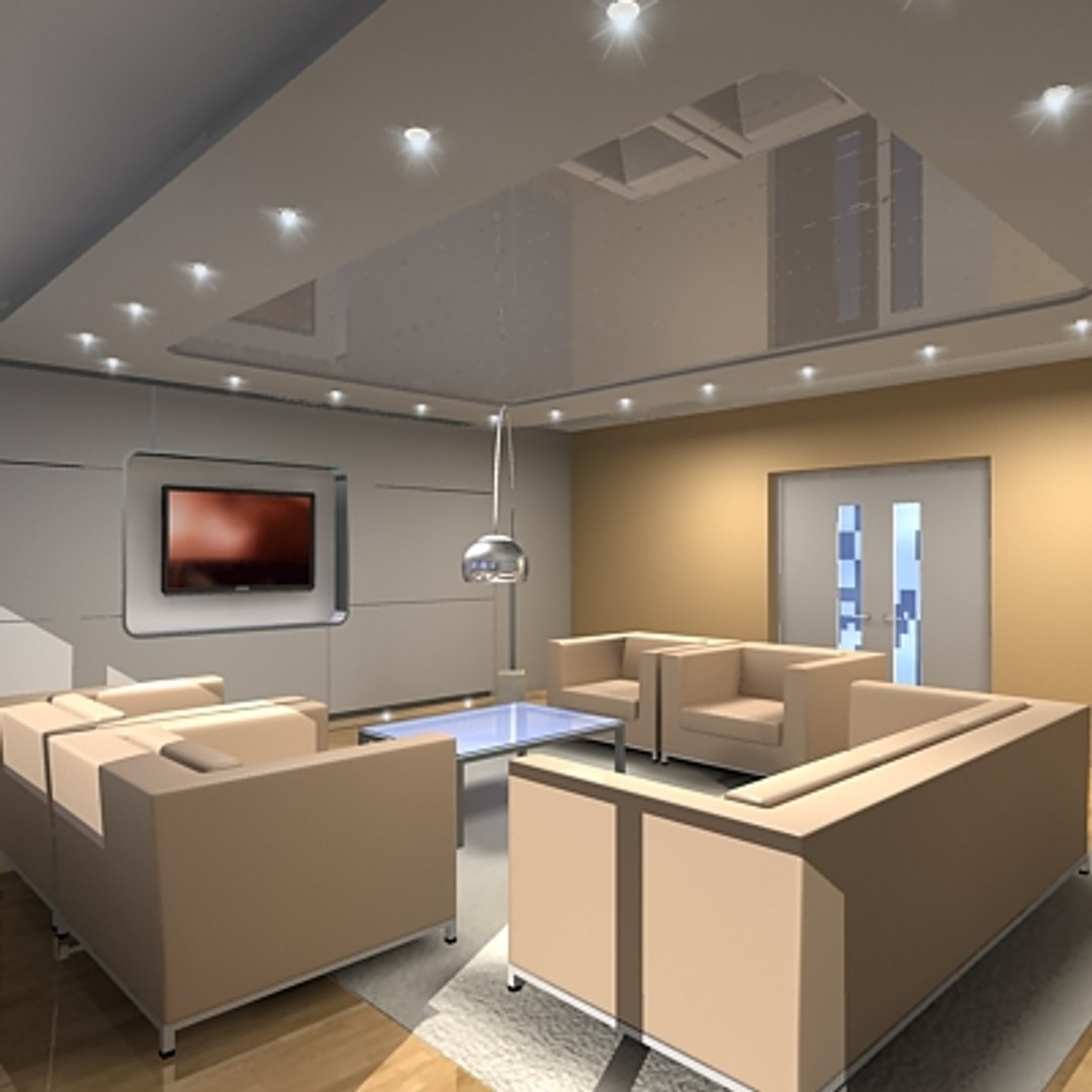Lounge Lighting 3d Model