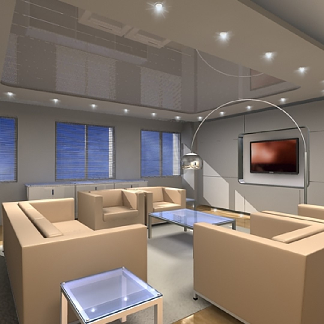 Lounge Lighting 3d Model
