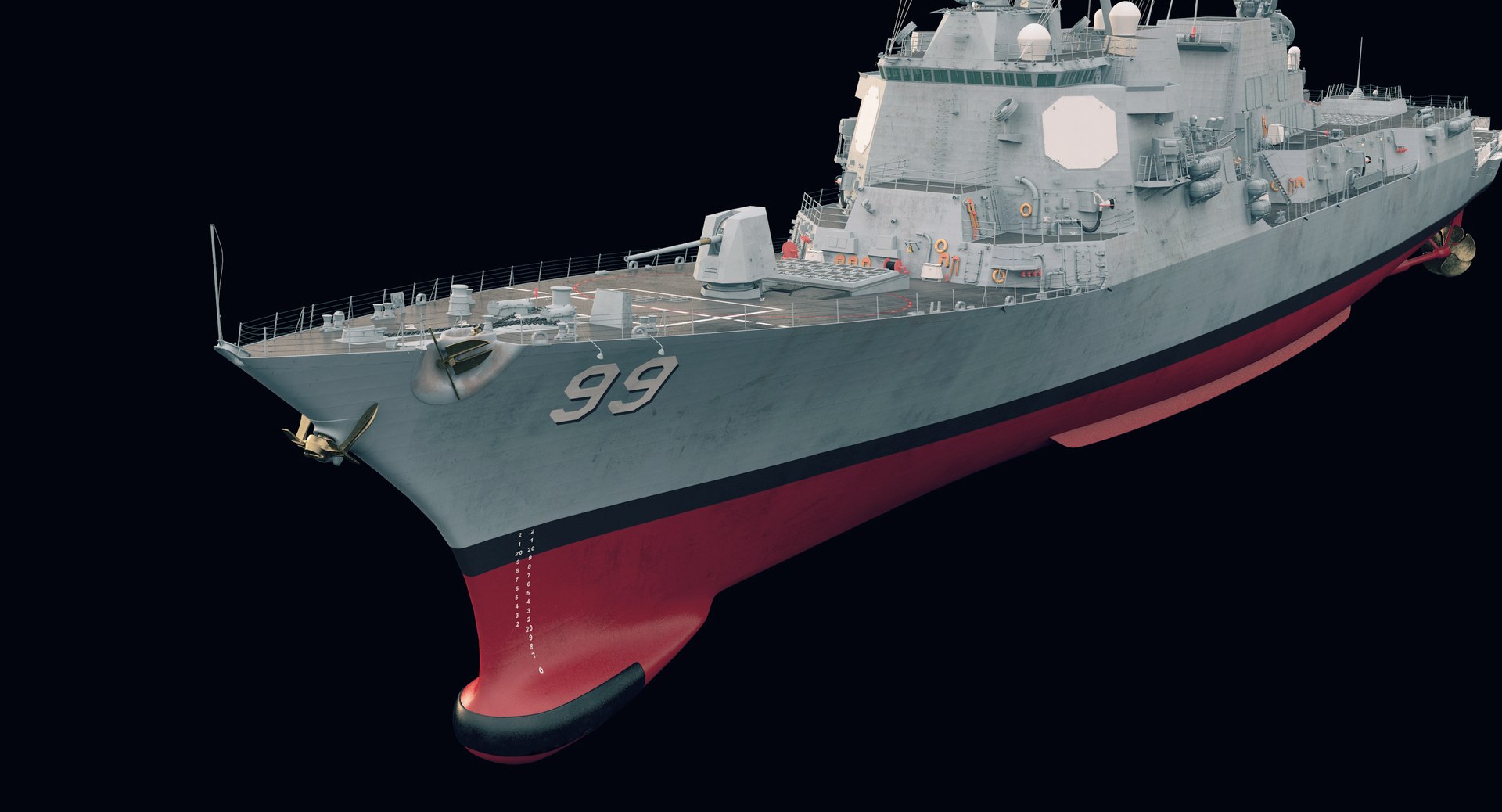 Uss Farragut 3d Max