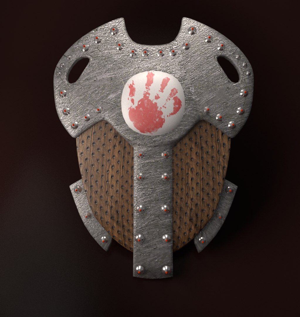 spiked shield 3d 3ds