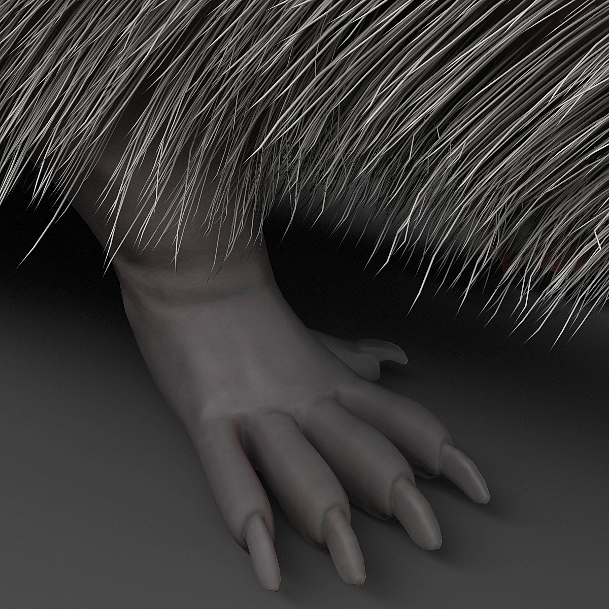 hedgehog modelled 3d model