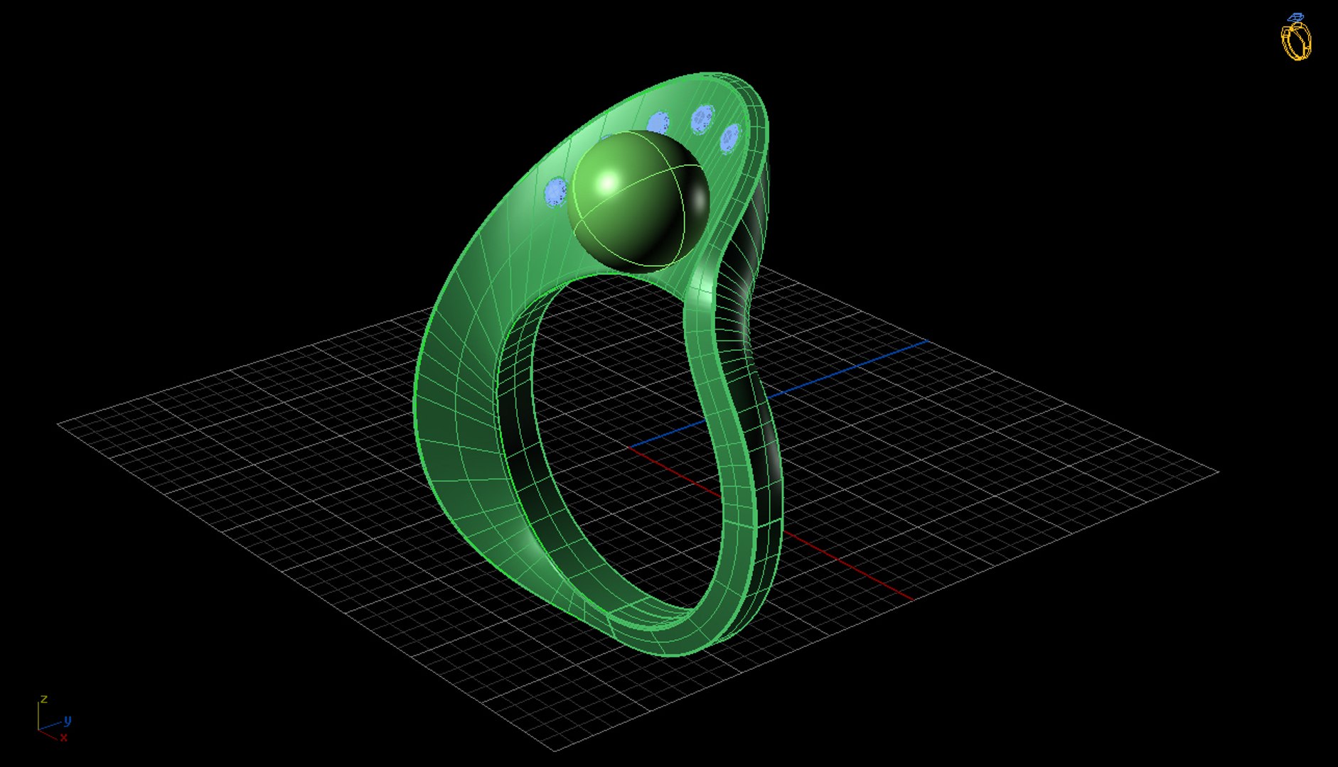 Fashion Mobius Ring 3ds