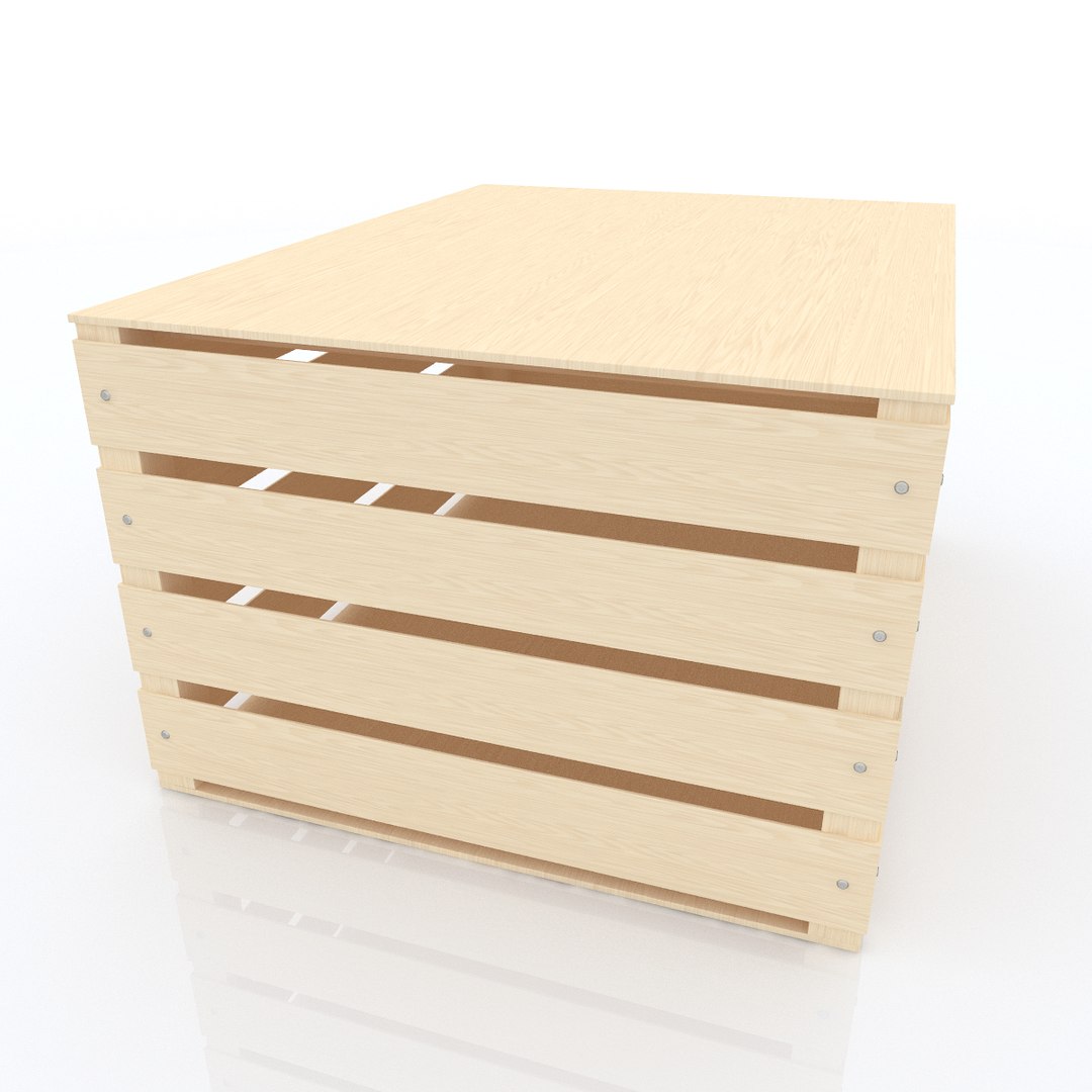 3d Model Container Crate Wood