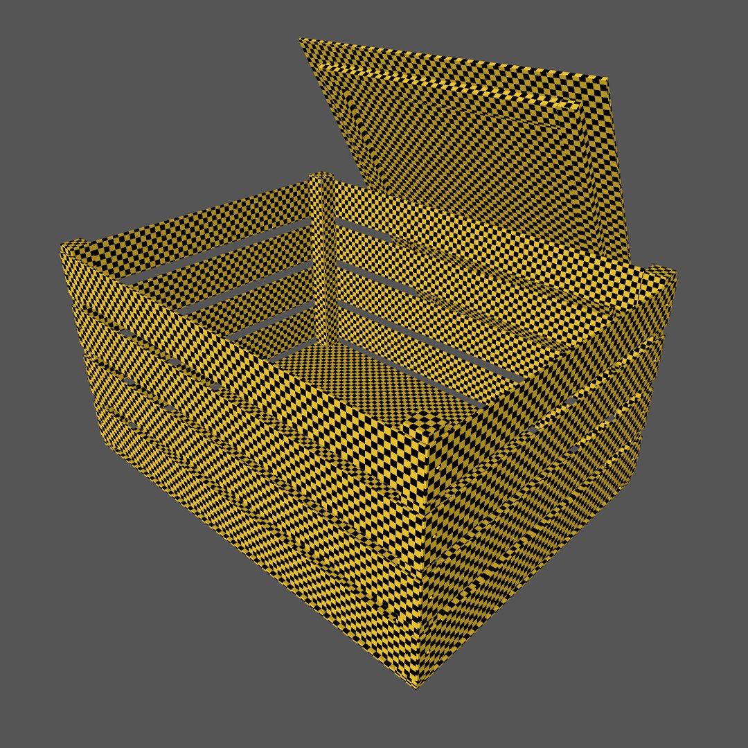 3d Model Container Crate Wood