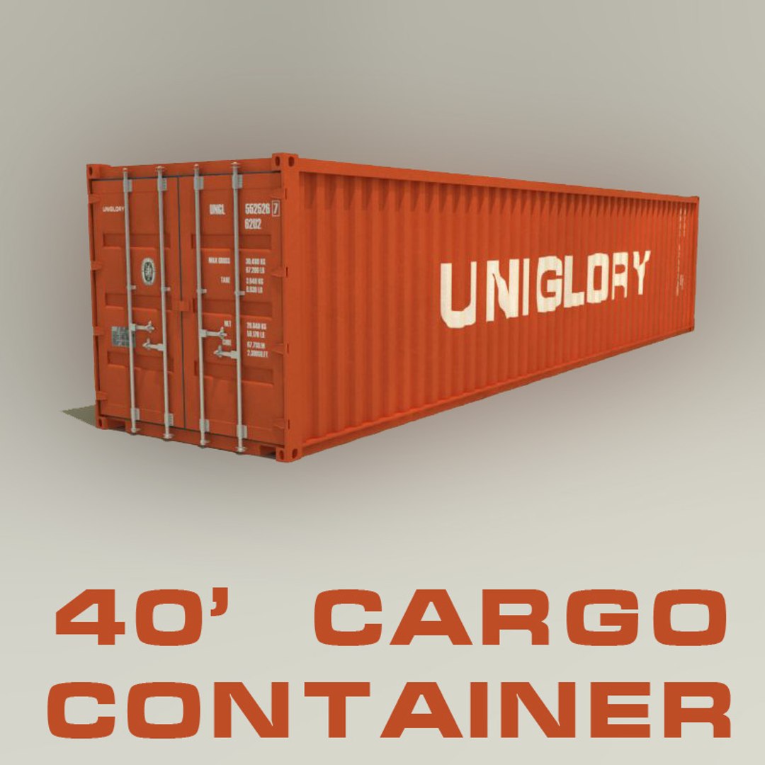 3d Model Iso Cargo 40 Ft