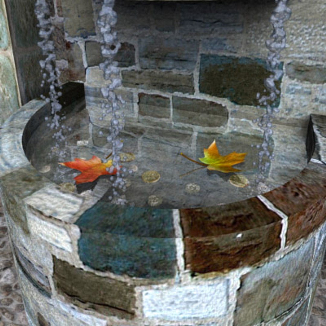 maya stone fountain water
