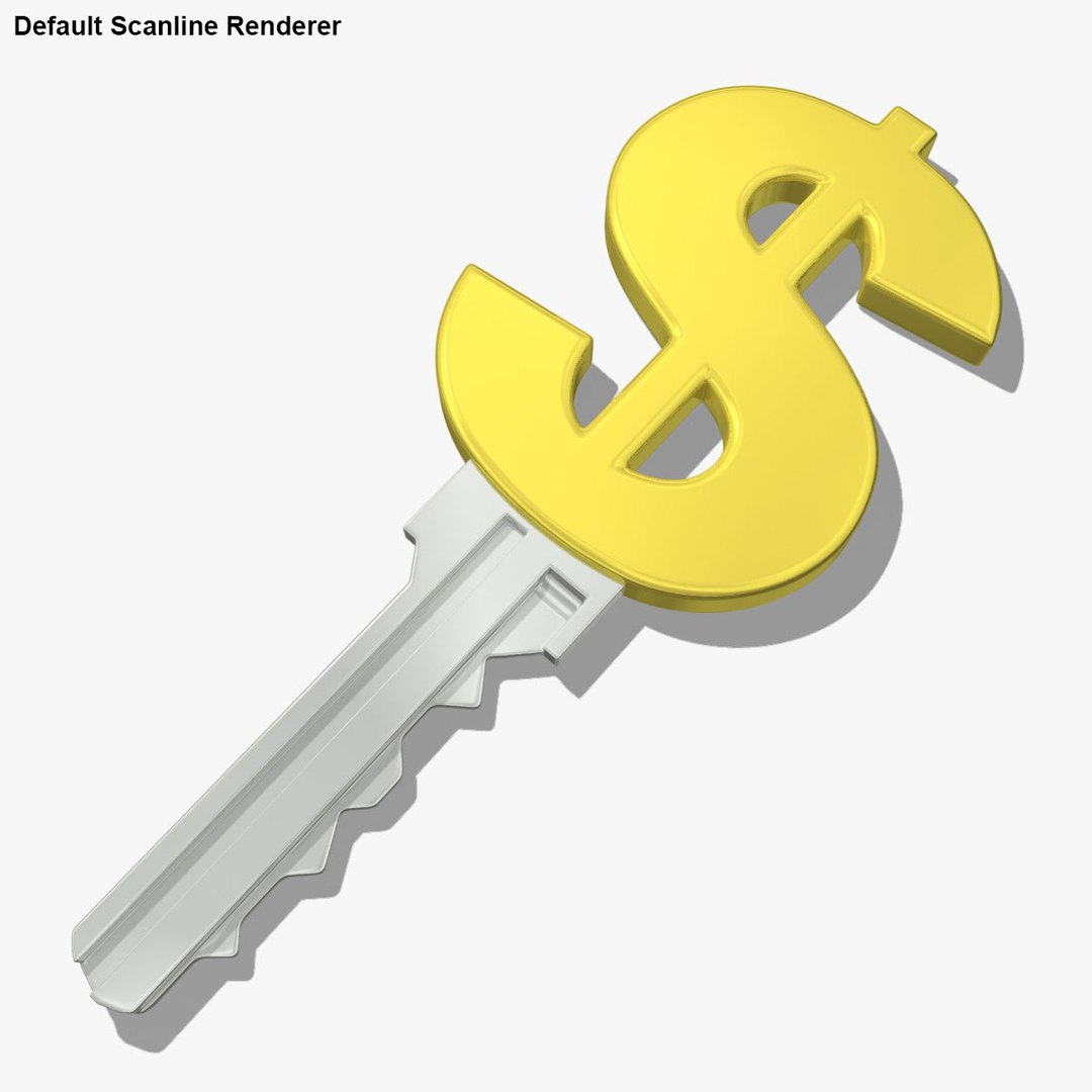 3d Realistic Dollar Key