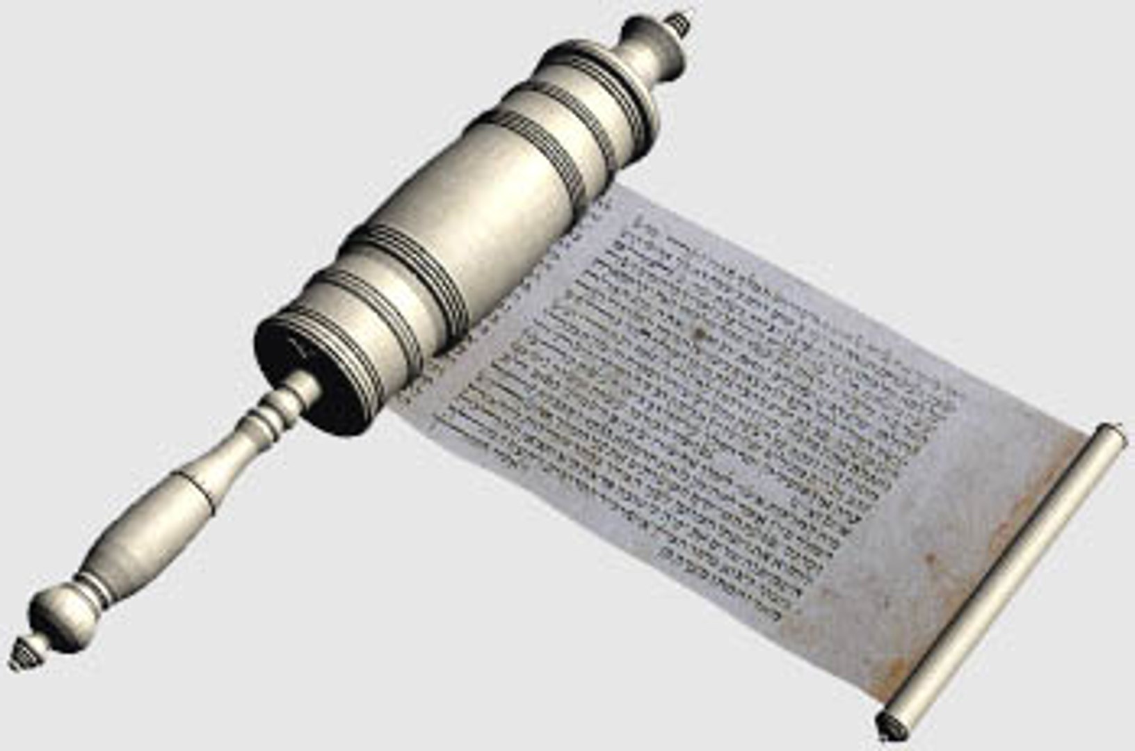 3d Model Hebrew Scroll