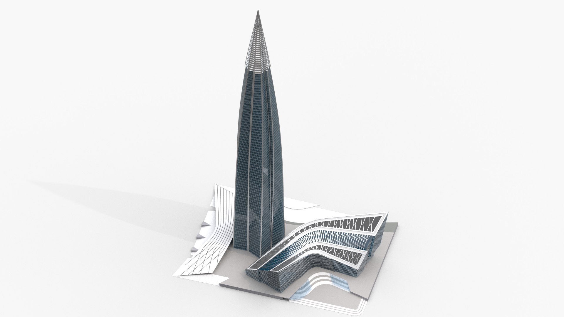 3D Lakhta Tower Model - TurboSquid 1497861