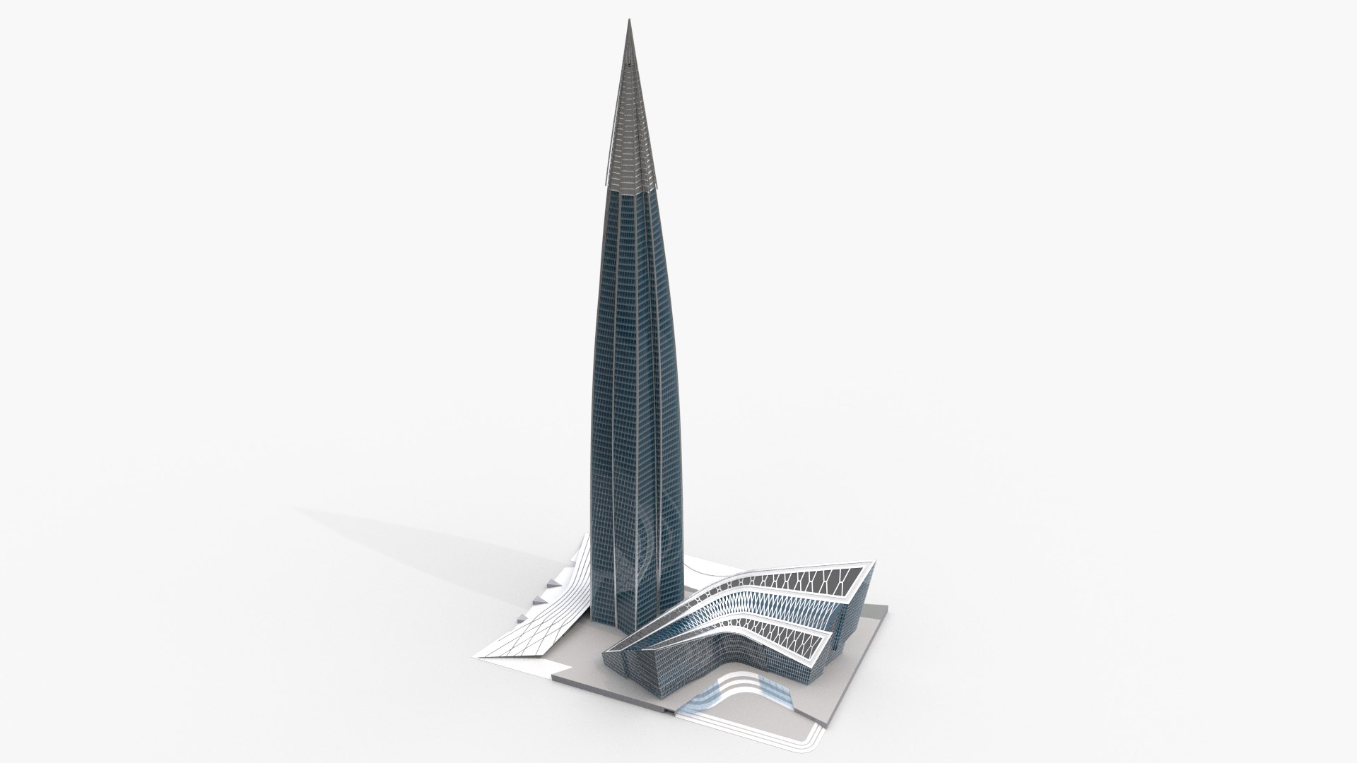 3D Lakhta Tower Model - TurboSquid 1497861