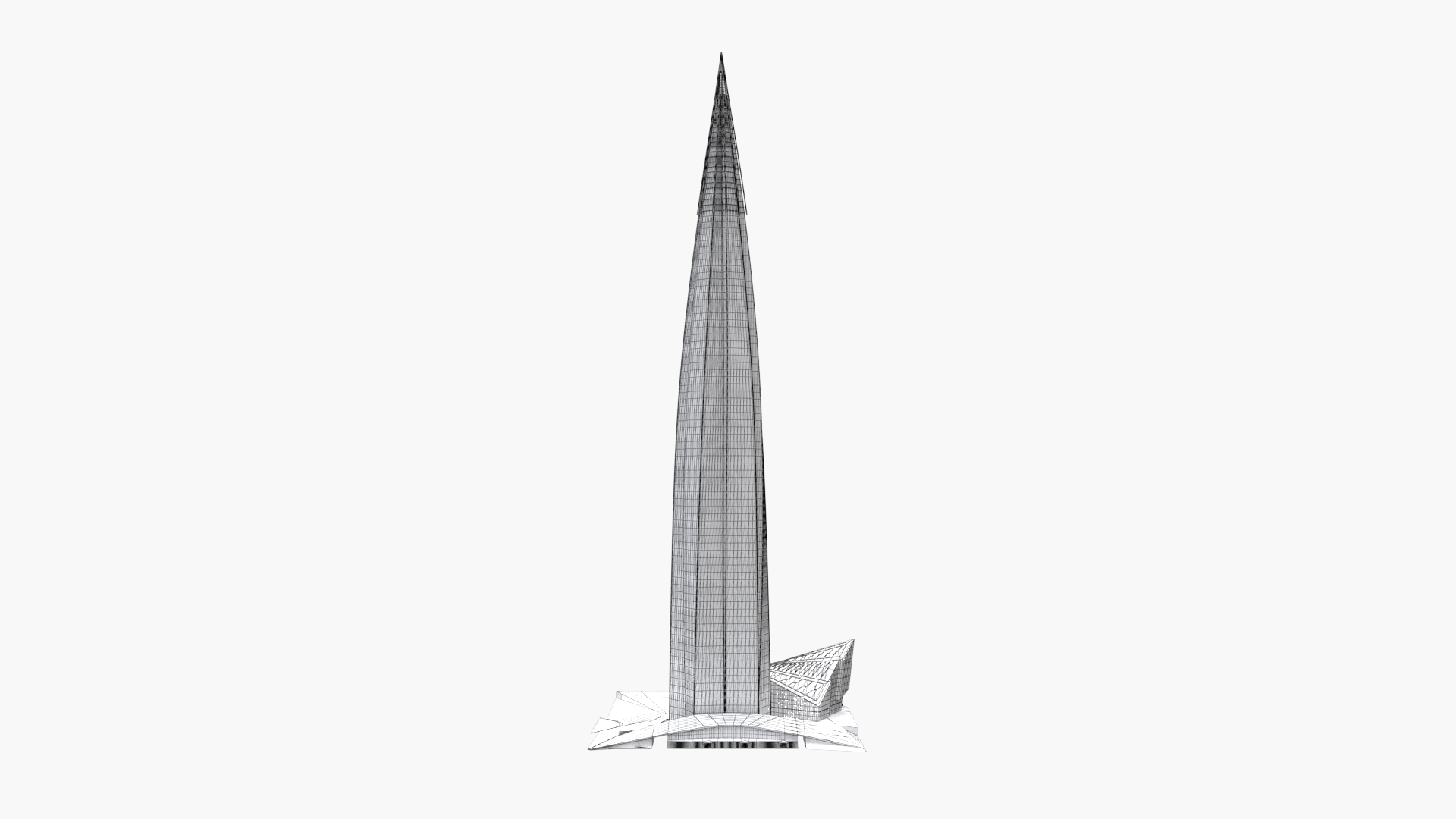 3D Lakhta Tower Model - TurboSquid 1497861