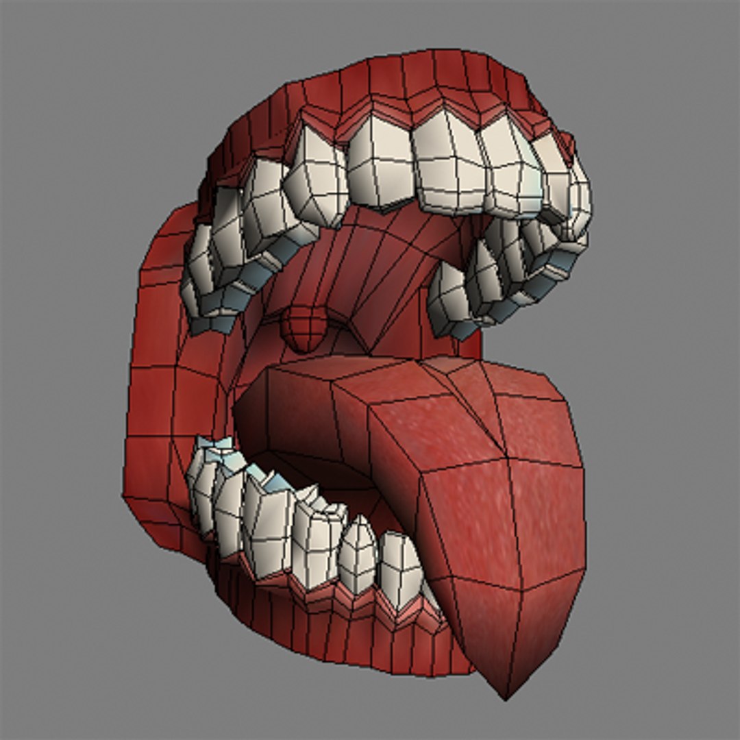 Teeth Animation Character Mouth 3d Model