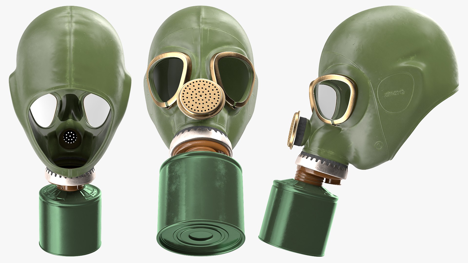 3D single filter gas mask - TurboSquid 1572939