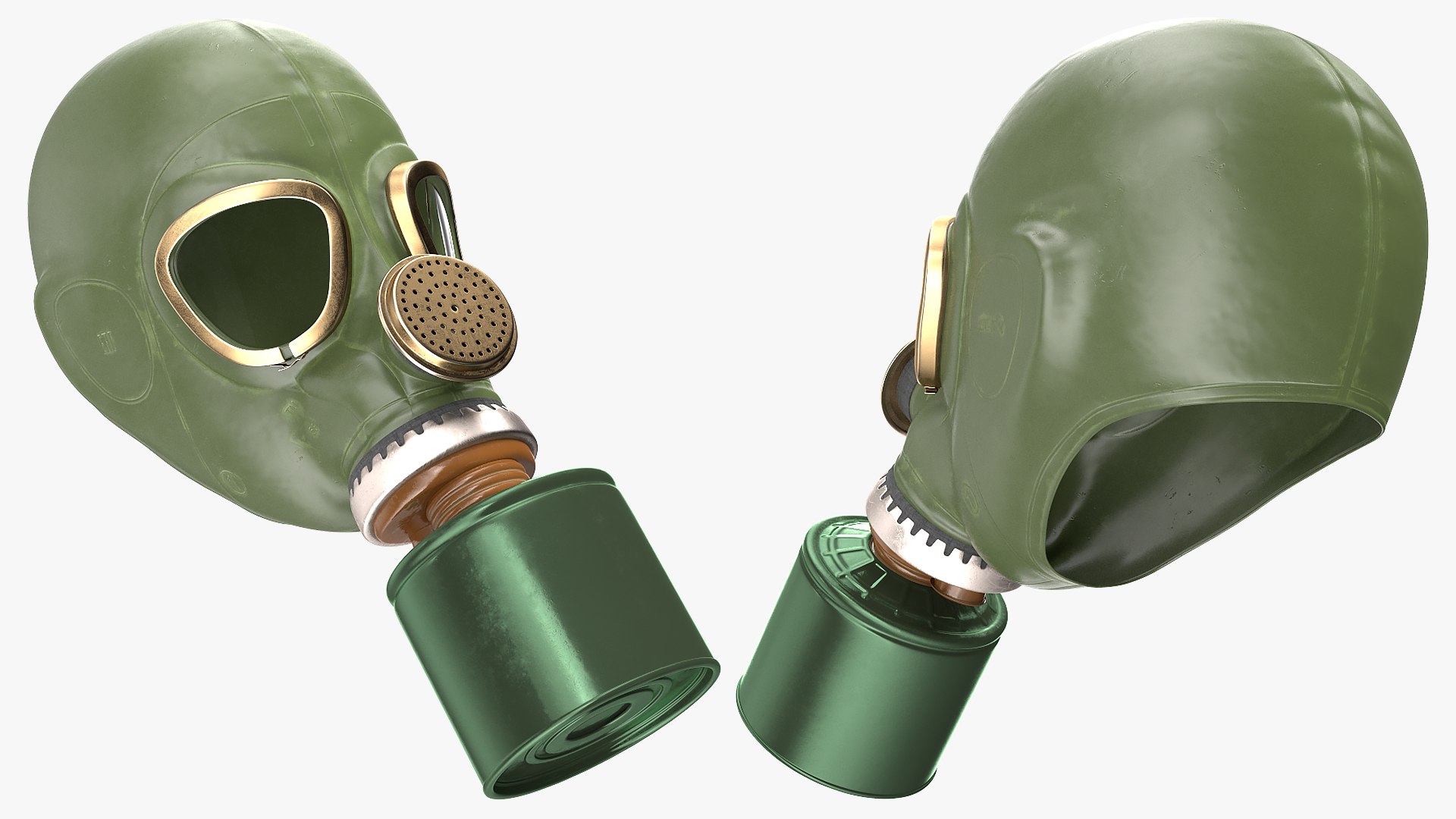 3D single filter gas mask - TurboSquid 1572939