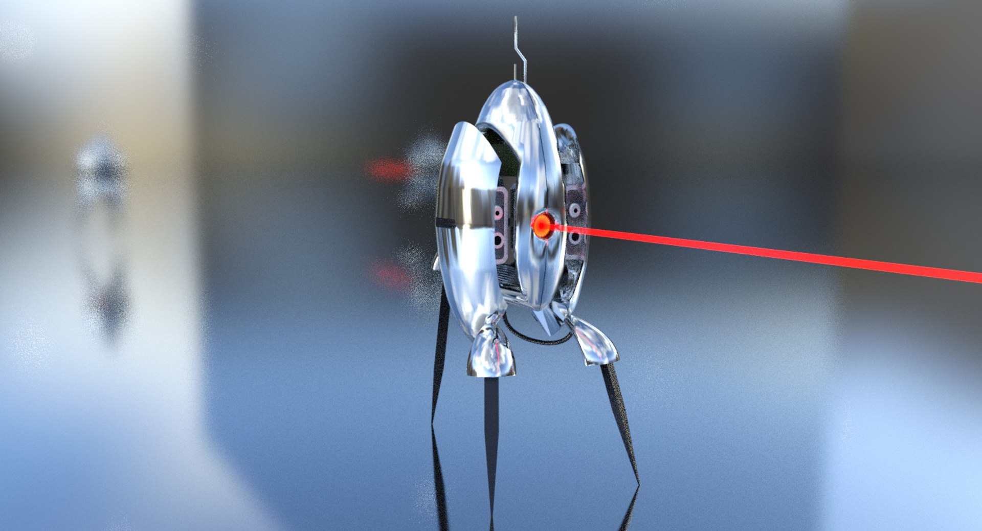 Sentry turret portal model - TurboSquid 1221567