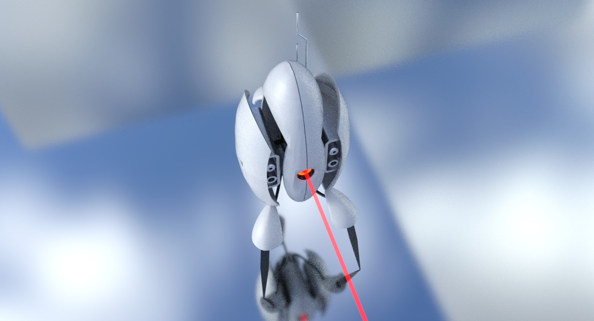 Sentry turret portal model - TurboSquid 1221567