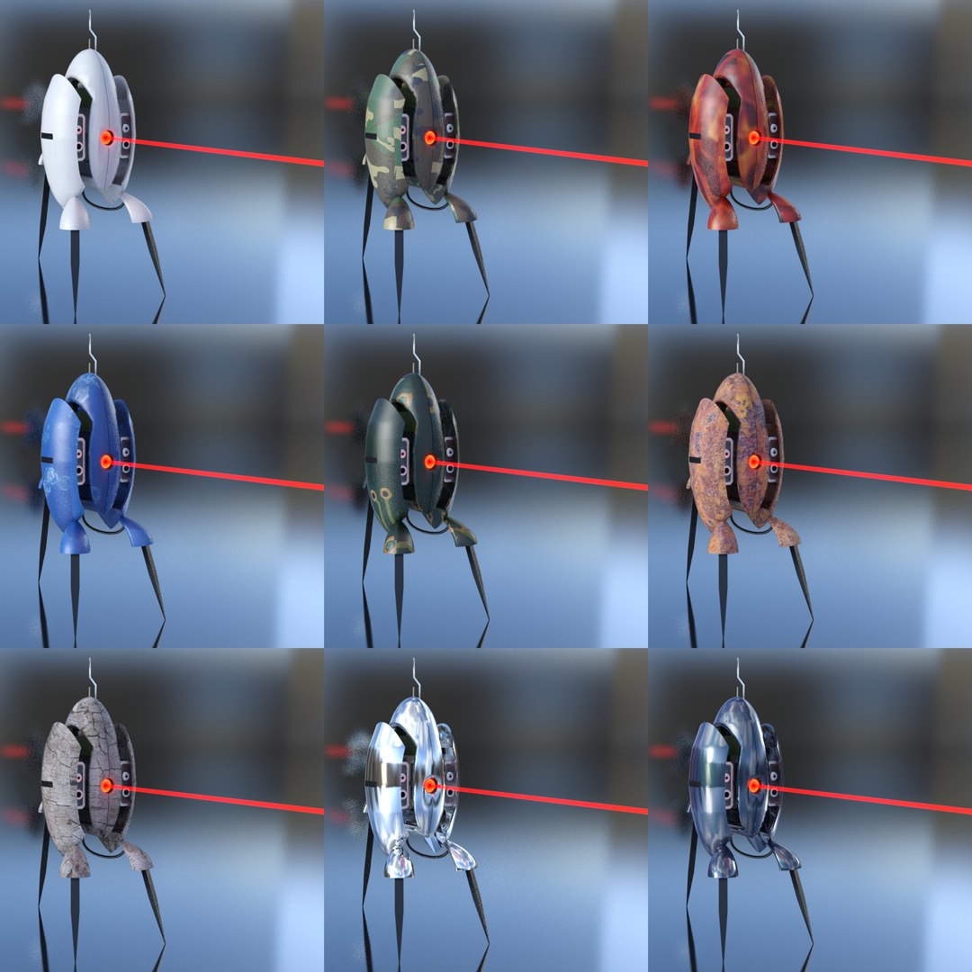 Sentry Turret Portal Model - TurboSquid 1221567