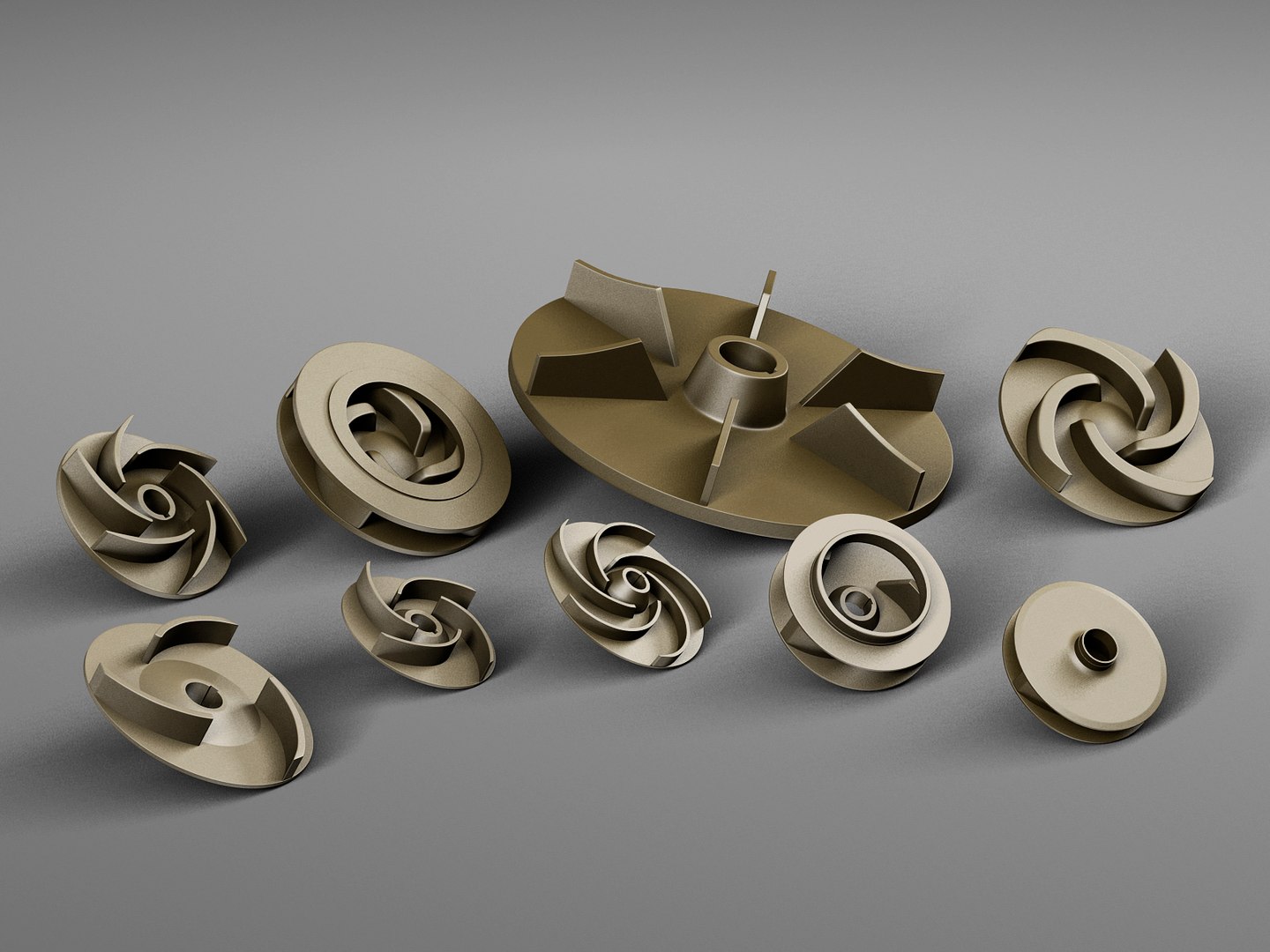 Pump impellers 3D model - TurboSquid 1218825