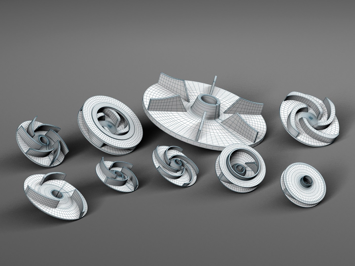 Pump impellers 3D model - TurboSquid 1218825