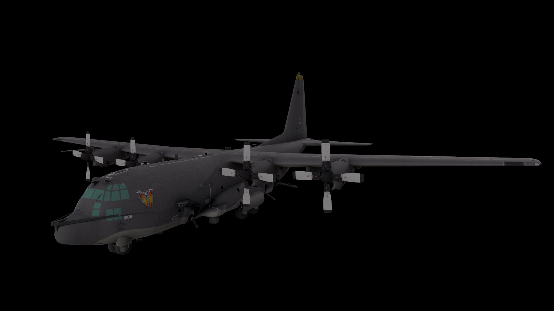 Lockheed AC-130 Spectre 3D Model - TurboSquid 1819345