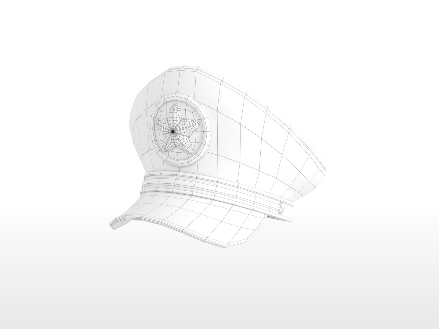 3D Hat033 Star Officer Hat - TurboSquid 2166842