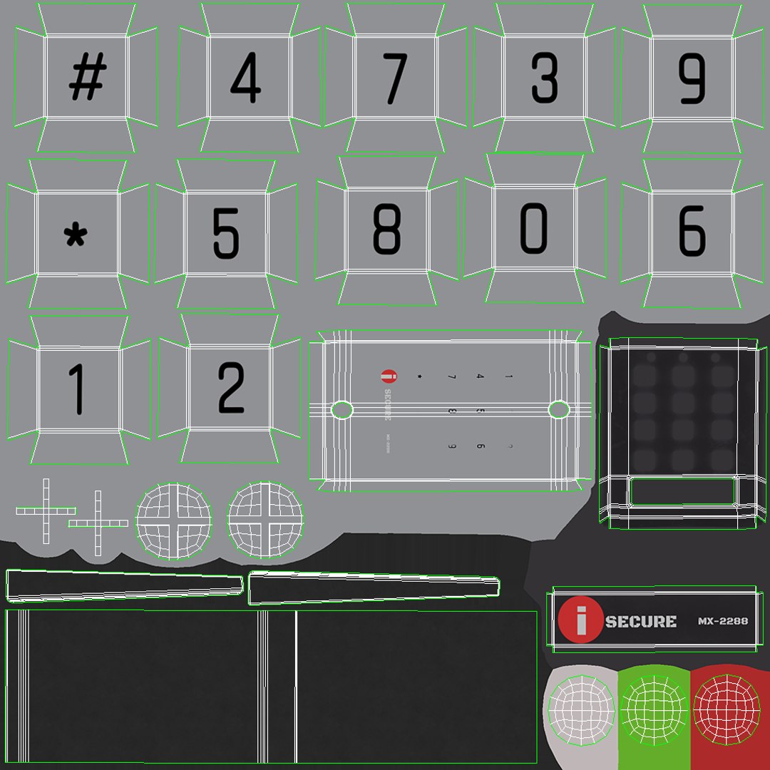 3D Security Keypad Lock Low-poly PBR - TurboSquid 2117182