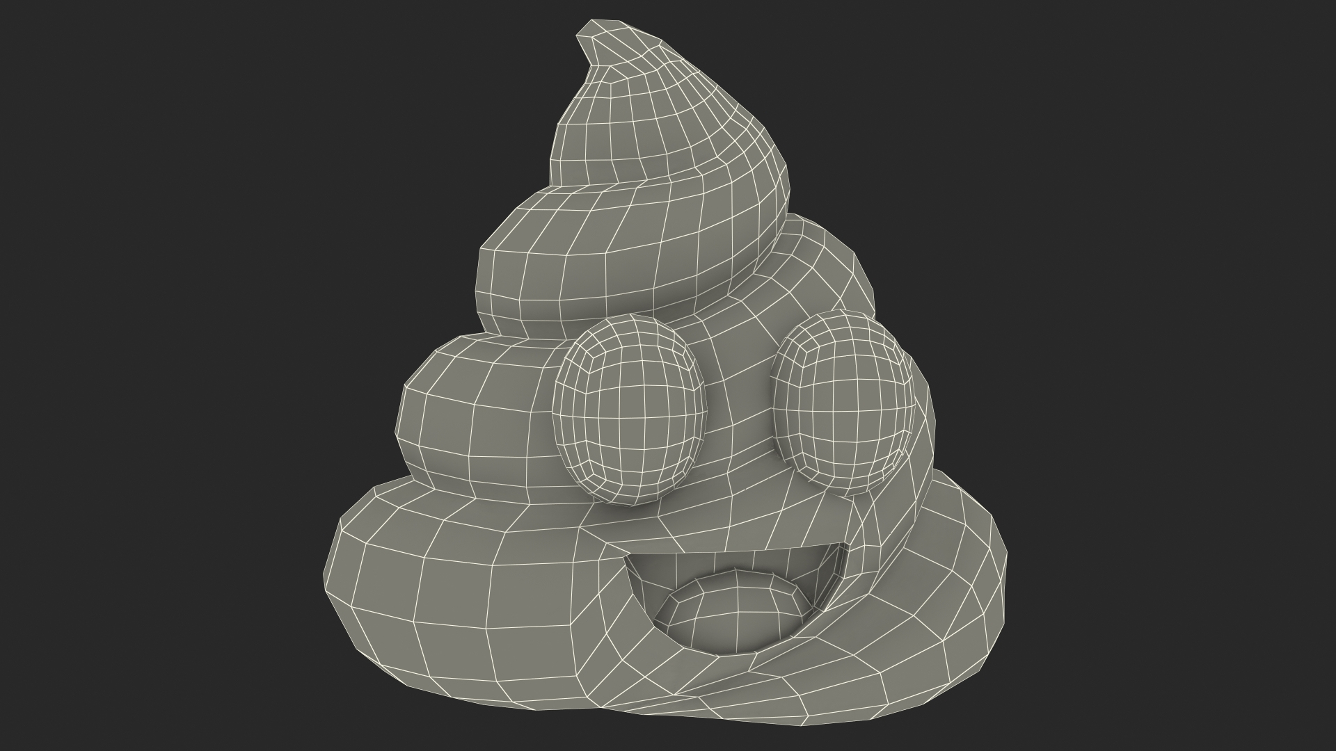 Poop Emoji Smile Big Eyes 3D - TurboSquid 1801245