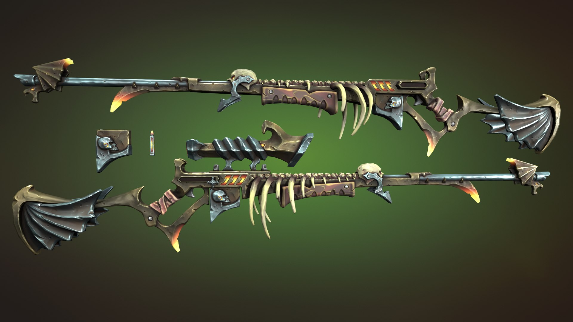 Undead rifle 3D - TurboSquid 2168429