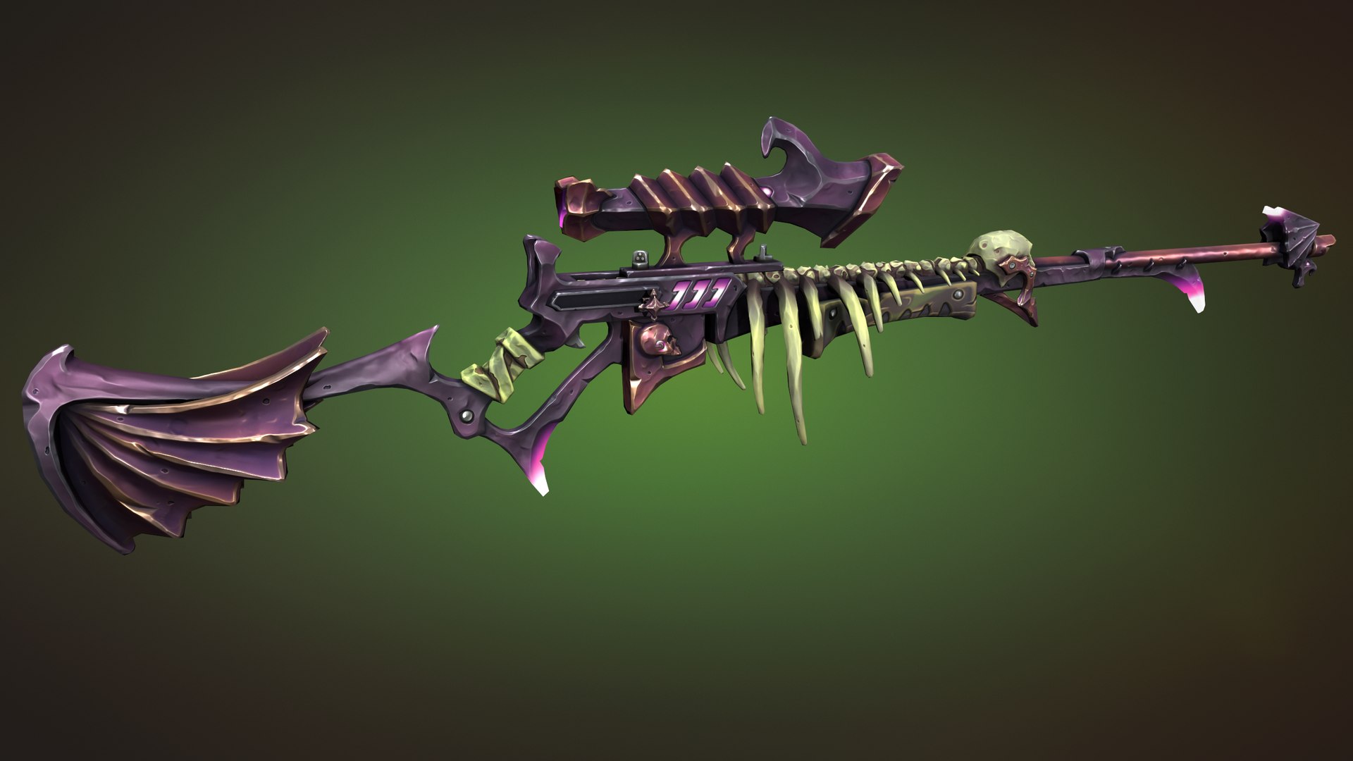 Undead rifle 3D - TurboSquid 2168429