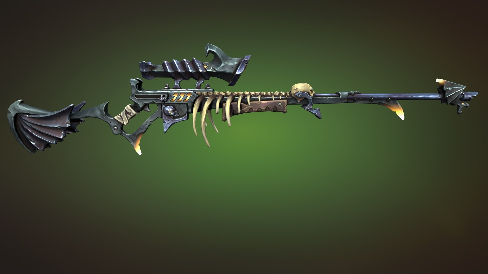 Undead rifle 3D - TurboSquid 2168429