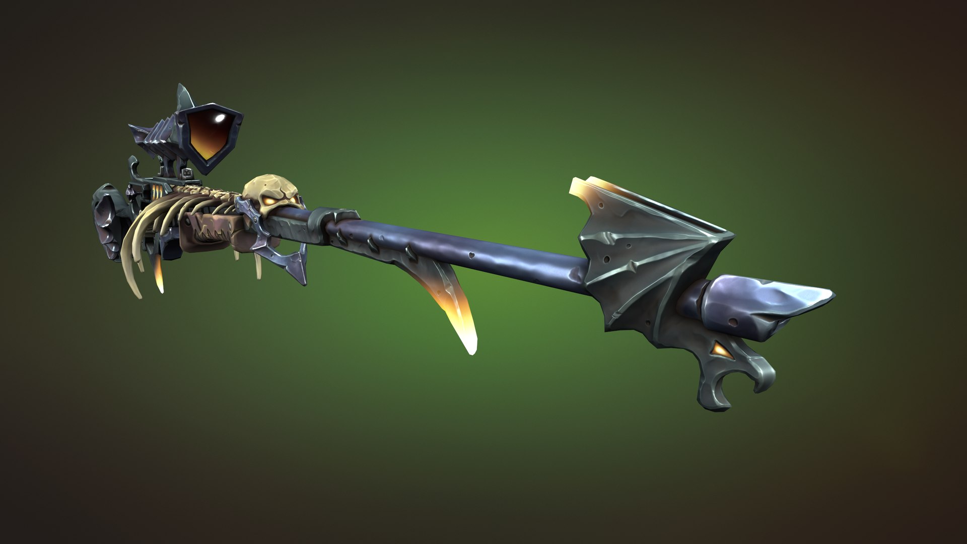 Undead rifle 3D - TurboSquid 2168429