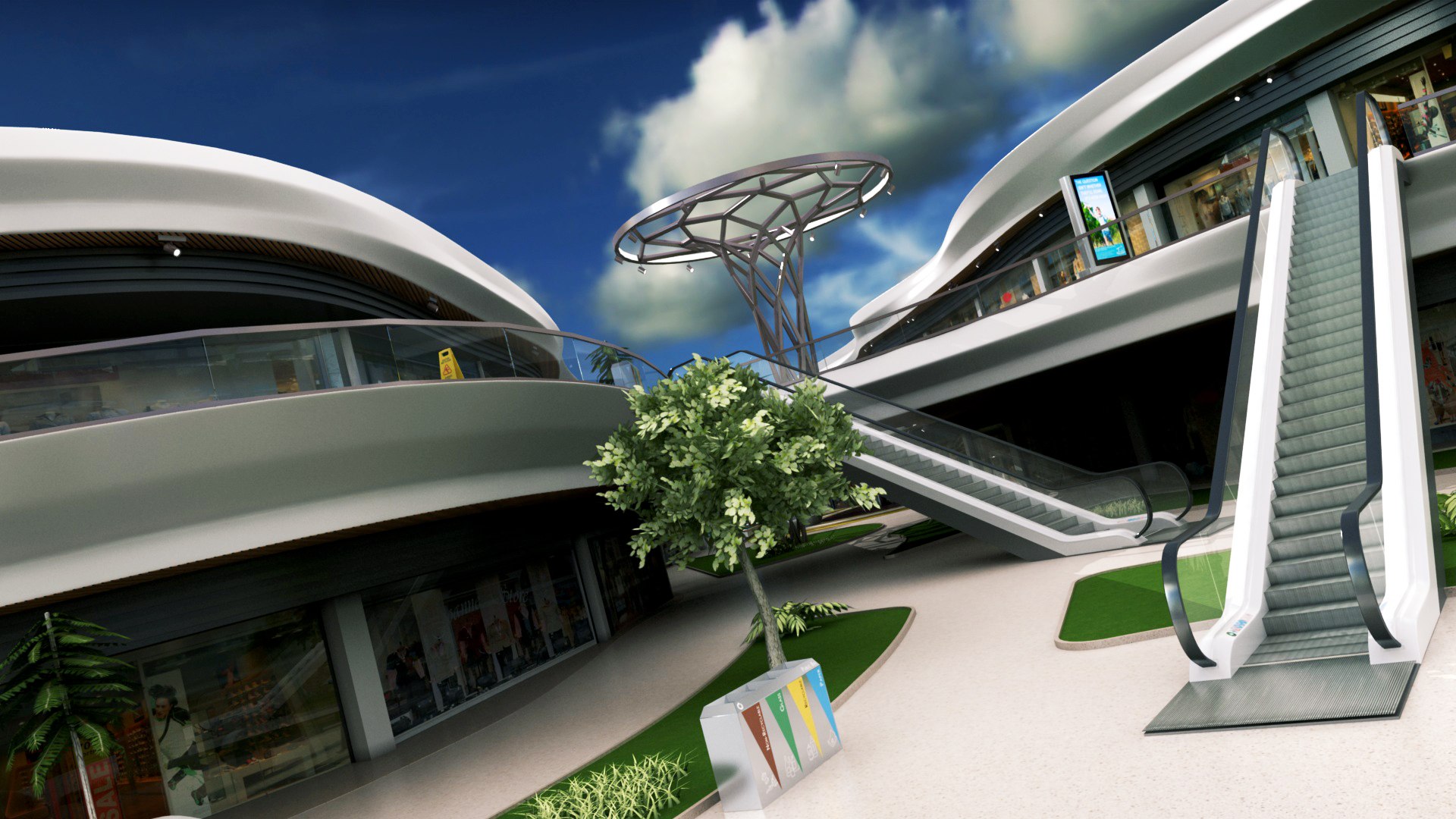 3D shopping mall model - TurboSquid 1440674
