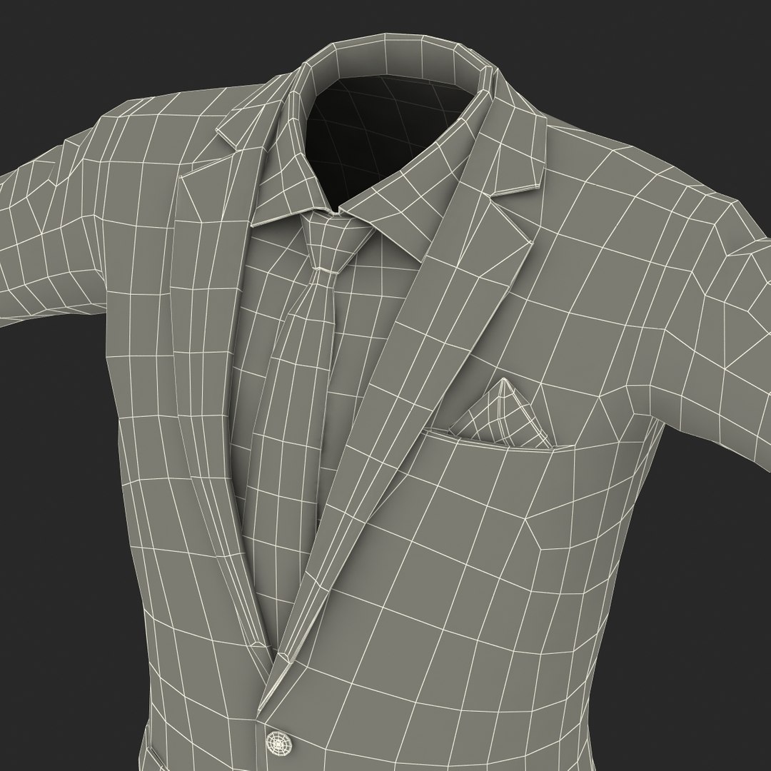 Mens Suit Jacket 8 3d Model