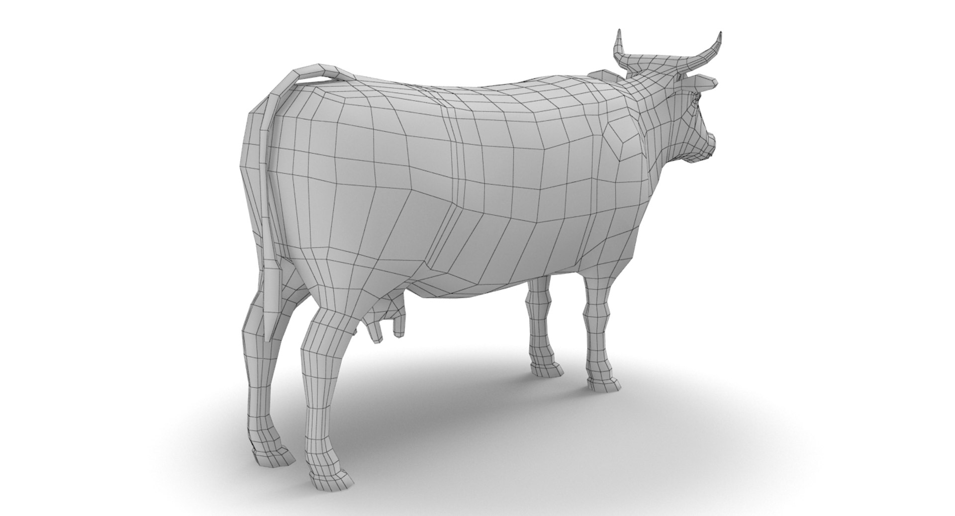 Cow Modeled 3D - TurboSquid 1330783