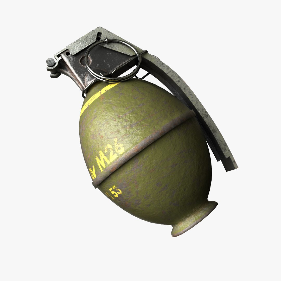 modelo 3d Granada M26 Low Poly - TurboSquid 1003137