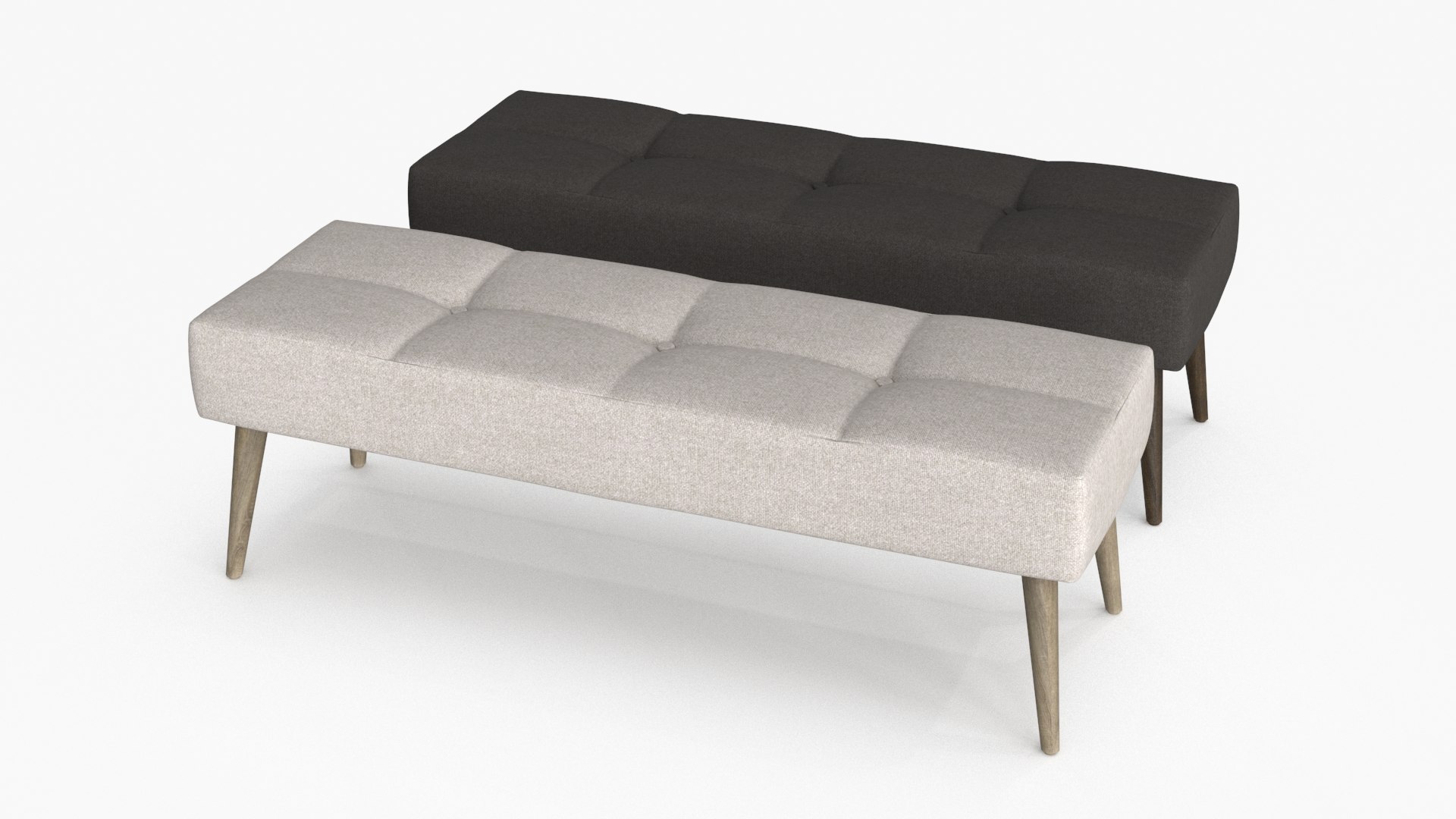 3D Soft Bench 2 Colors - TurboSquid 2214377