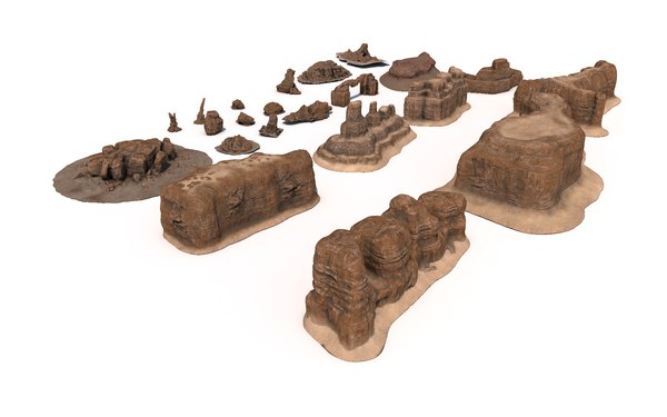 3D redrock red rock model - TurboSquid 1696164