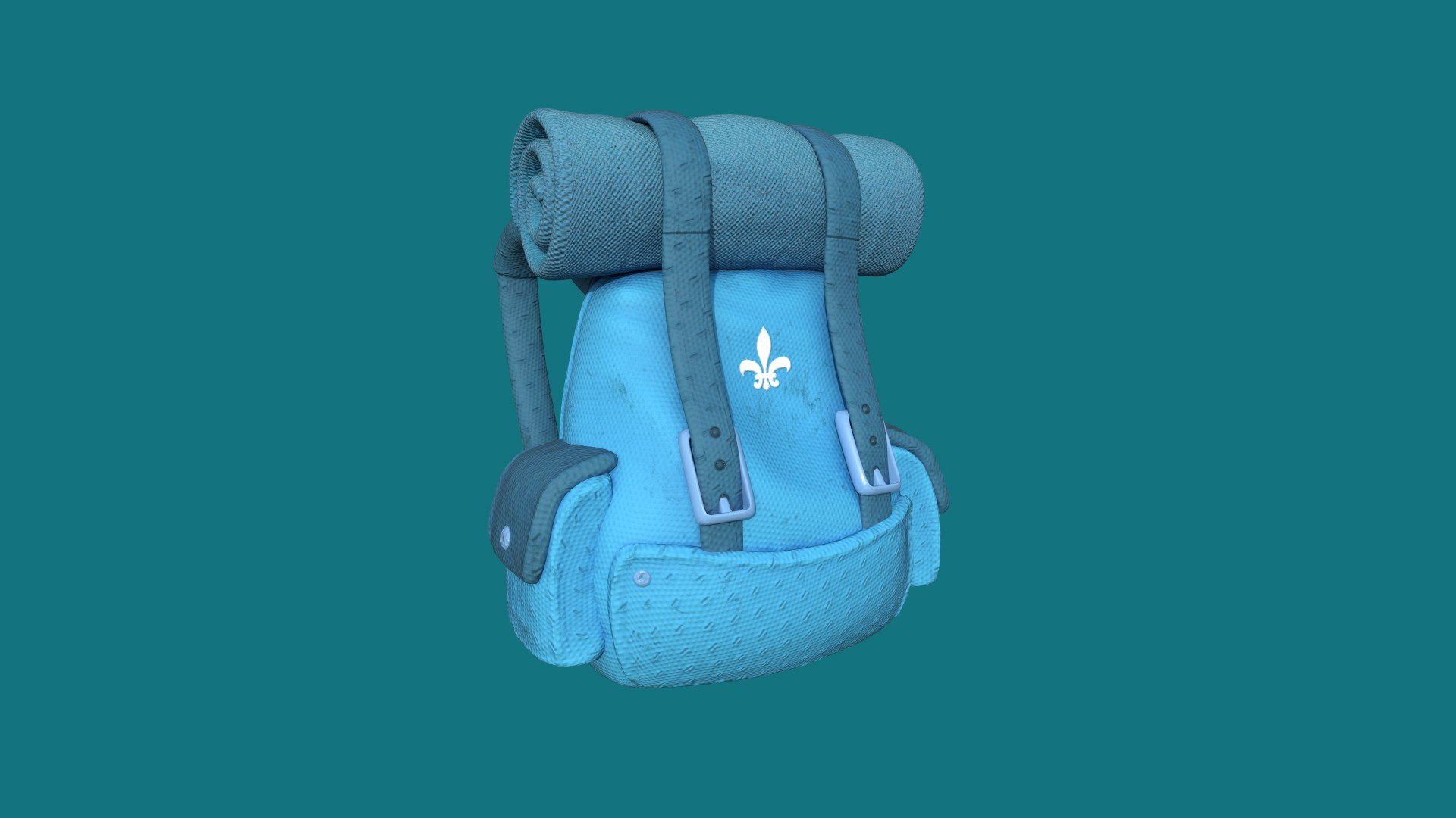 3D Light Blue Backpack - Character Fashion Design Model - TurboSquid ...