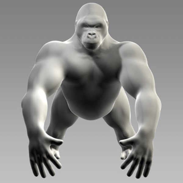gorilla monkey chimp 3d model