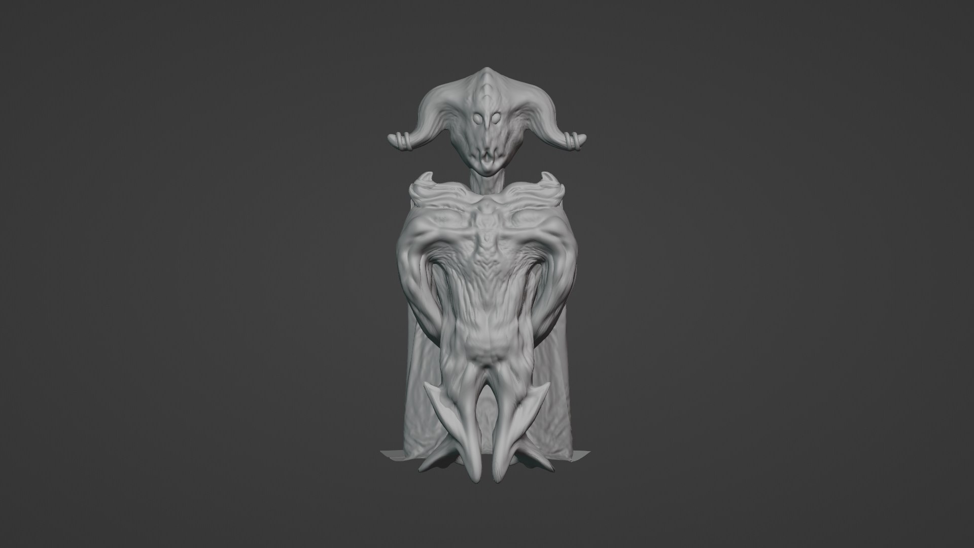 3D Untextured Alien Model Model - TurboSquid 1961394