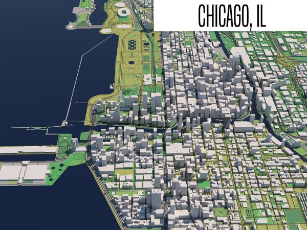 3D model city chicago - TurboSquid 1425271